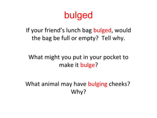 Grade 1 lesson 18 vocabulary powerpoint | PPT