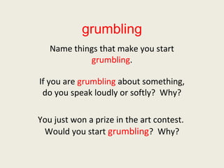Grade 1 lesson 20 vocabulary powerpoint | PPT