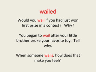 Grade 1 lesson 27 vocabulary powerpoint | PPT