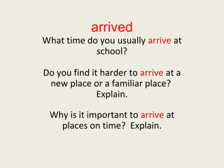 Grade 1 lesson 28 vocabulary powerpoint | PPT