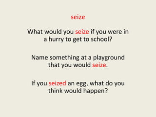 Grade 1 lesson 30 vocabulary power point | PPTX