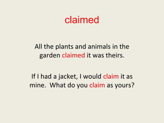 Grade 1 lesson 9 vocabulary powerpoint | PPT