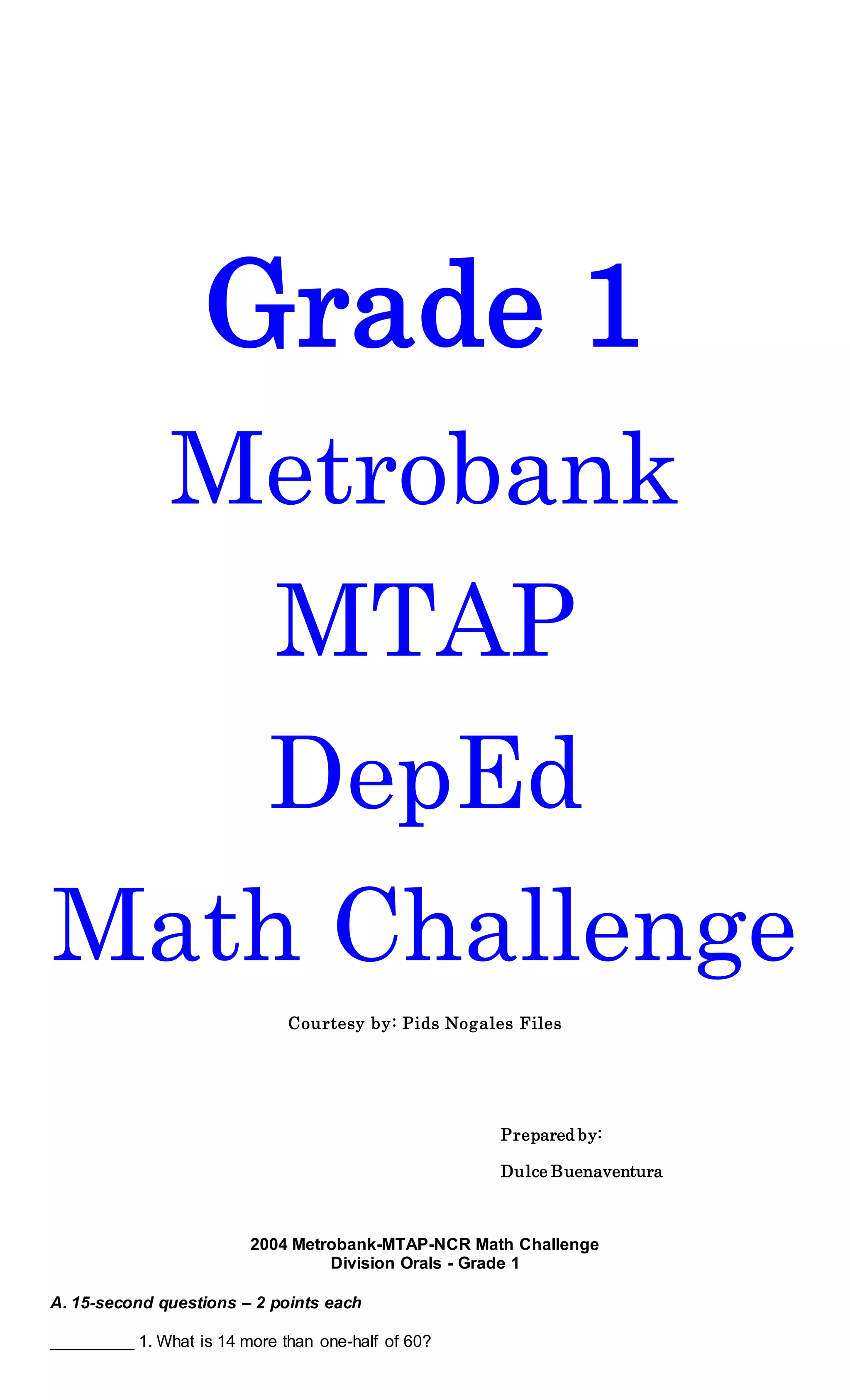 Grade 1 mtap reviewer | DOCX