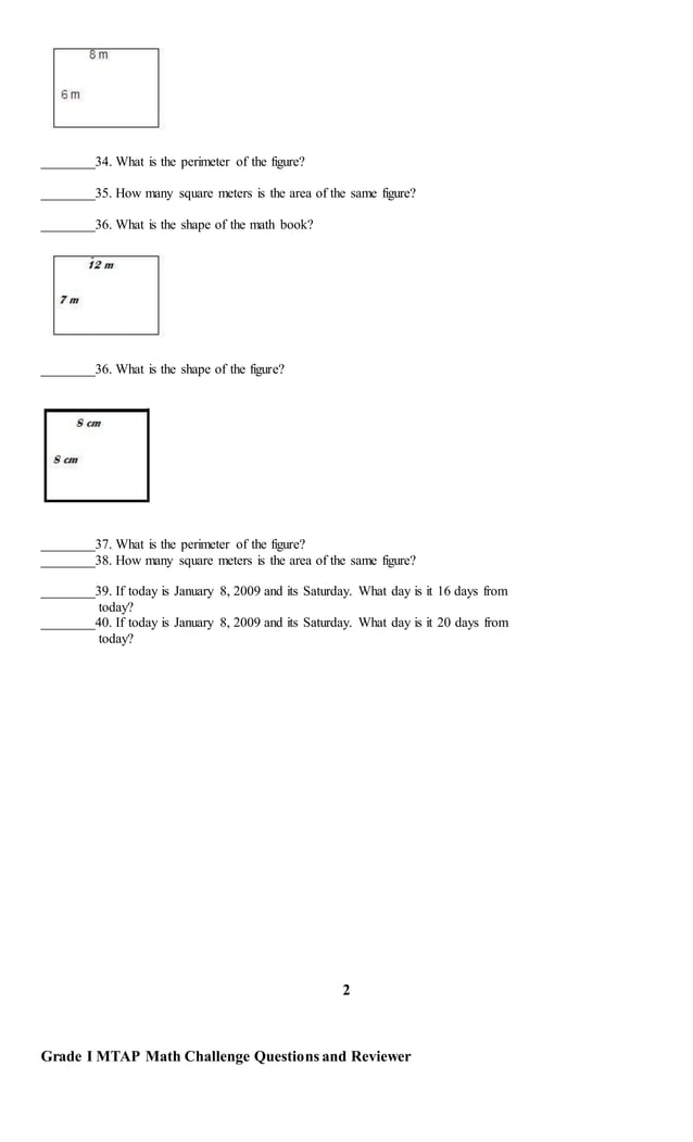 Grade 1 mtap reviewer | DOCX | Stamps and Coins | Collecting