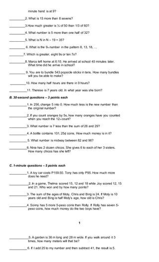 Grade 1 mtap reviewer | PDF