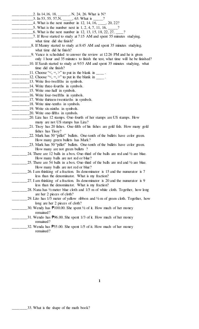 Grade 1 mtap reviewer
