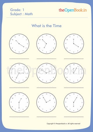 Grade 1 Workbook | PDF