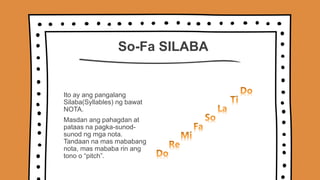 Grade 1 Music: Pagtaas at pagbaba ng tono (Pitch) | PPTX