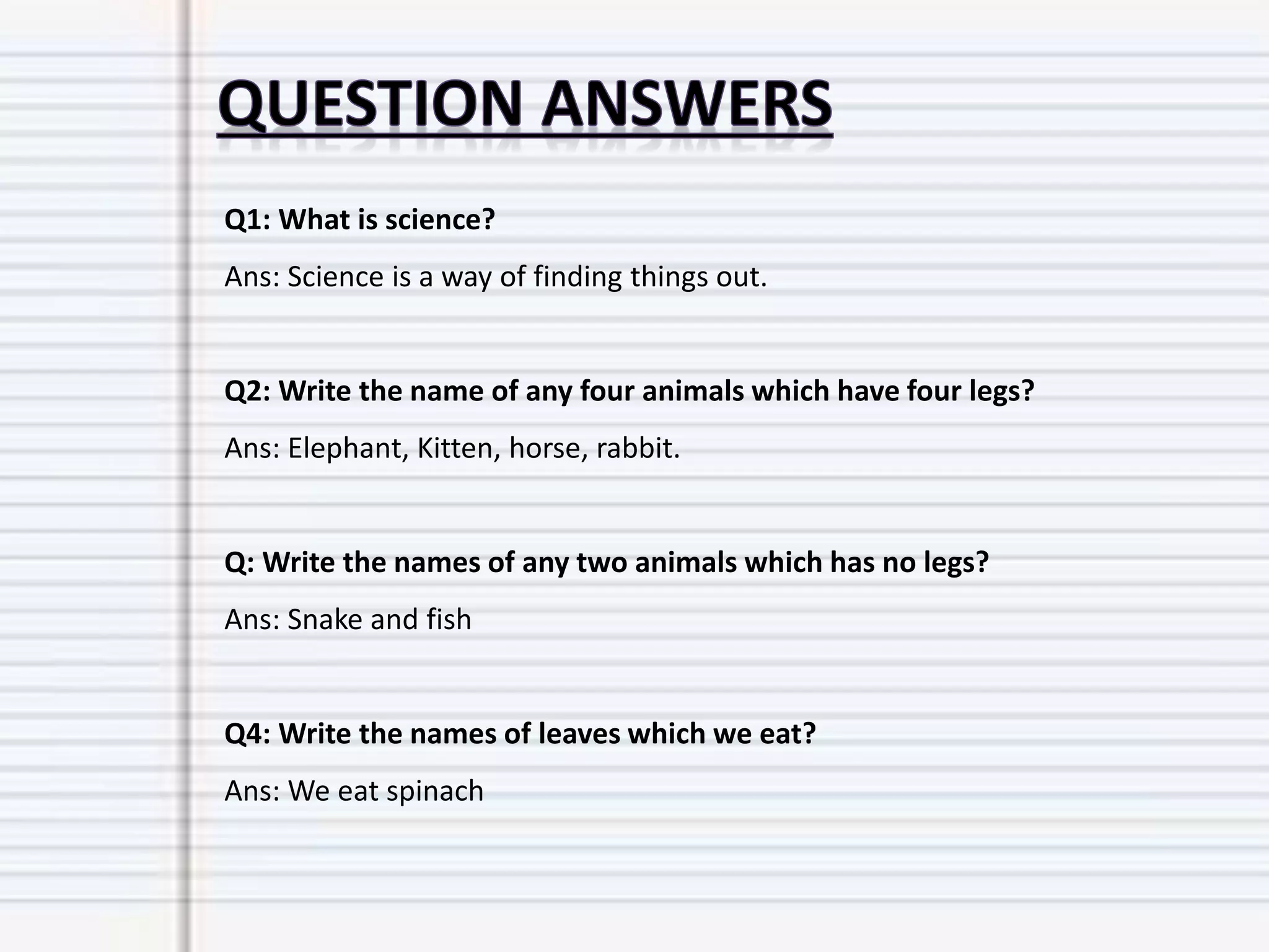 Grade 1 science unit 1 | PPTX