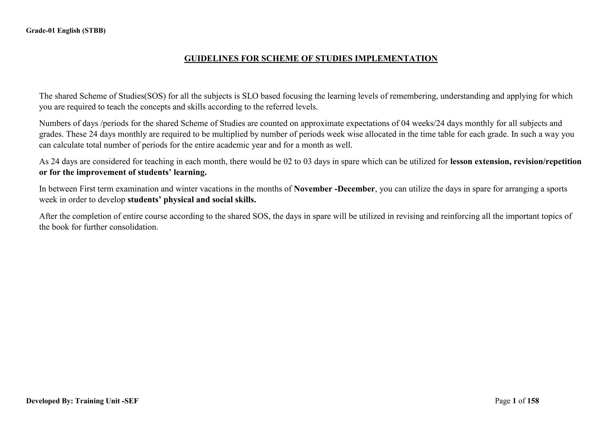 Grade 1 SOS Final how to teach the grade 1 on whole year students ...