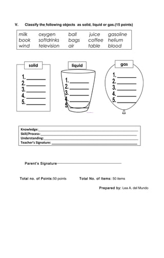 Grade 2 1st assessment | DOC