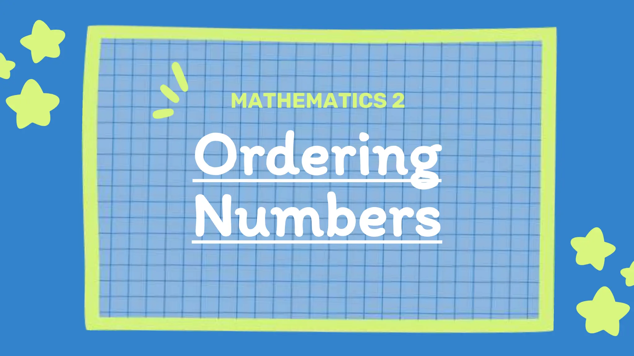 Ordering Numbers for grade one, two and three | PPTX