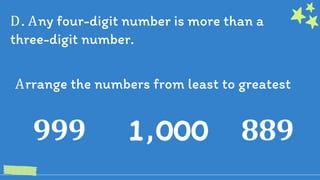 Ordering Numbers for grade one, two and three | PPTX