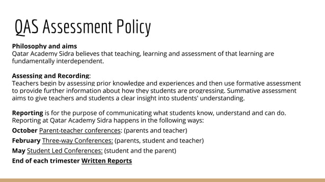 Slides from QAS Grade 2 Back to School Night Presentation | PPT