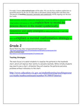 Grade 2 addition and subtraction lesson | DOCX