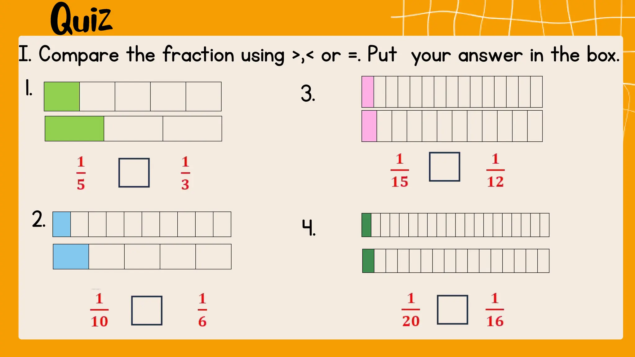 Grade 2 Math Comparing and Arranging Unit Fractions | PPTX