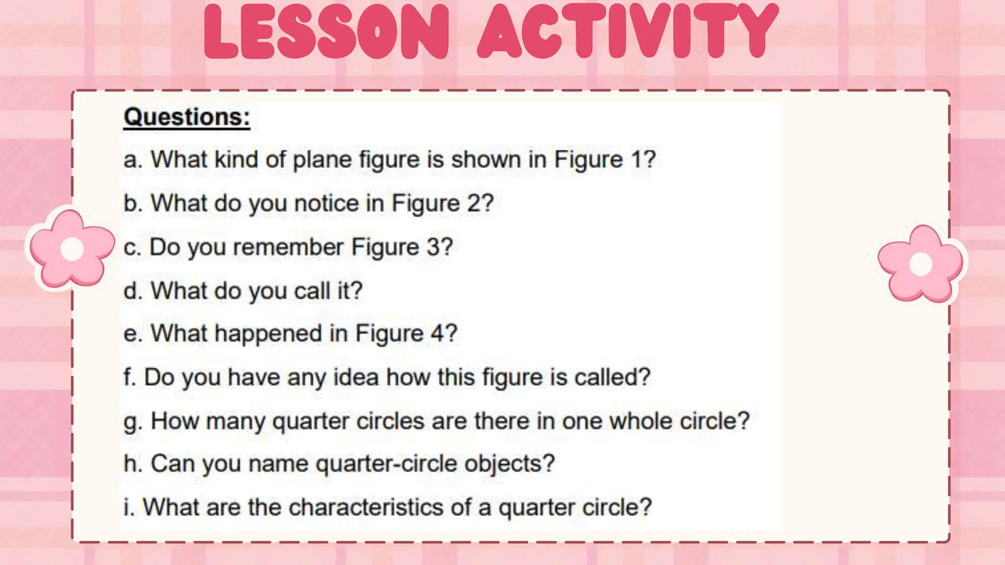 Visualizing, Identifying, Classifying, and Describing Half Circles and ...
