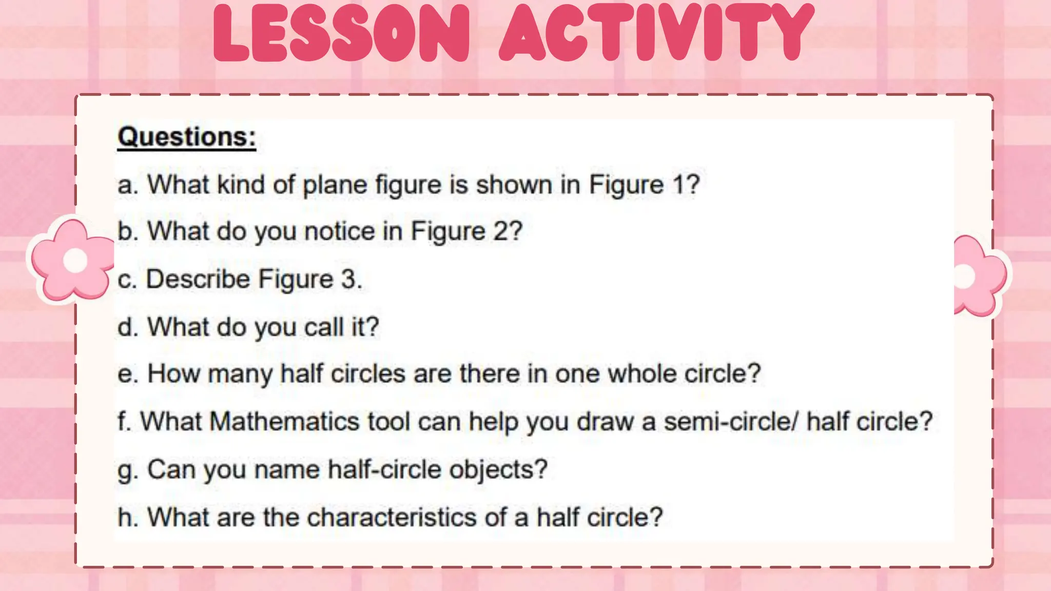 Visualizing, Identifying, Classifying, and Describing Half Circles and ...