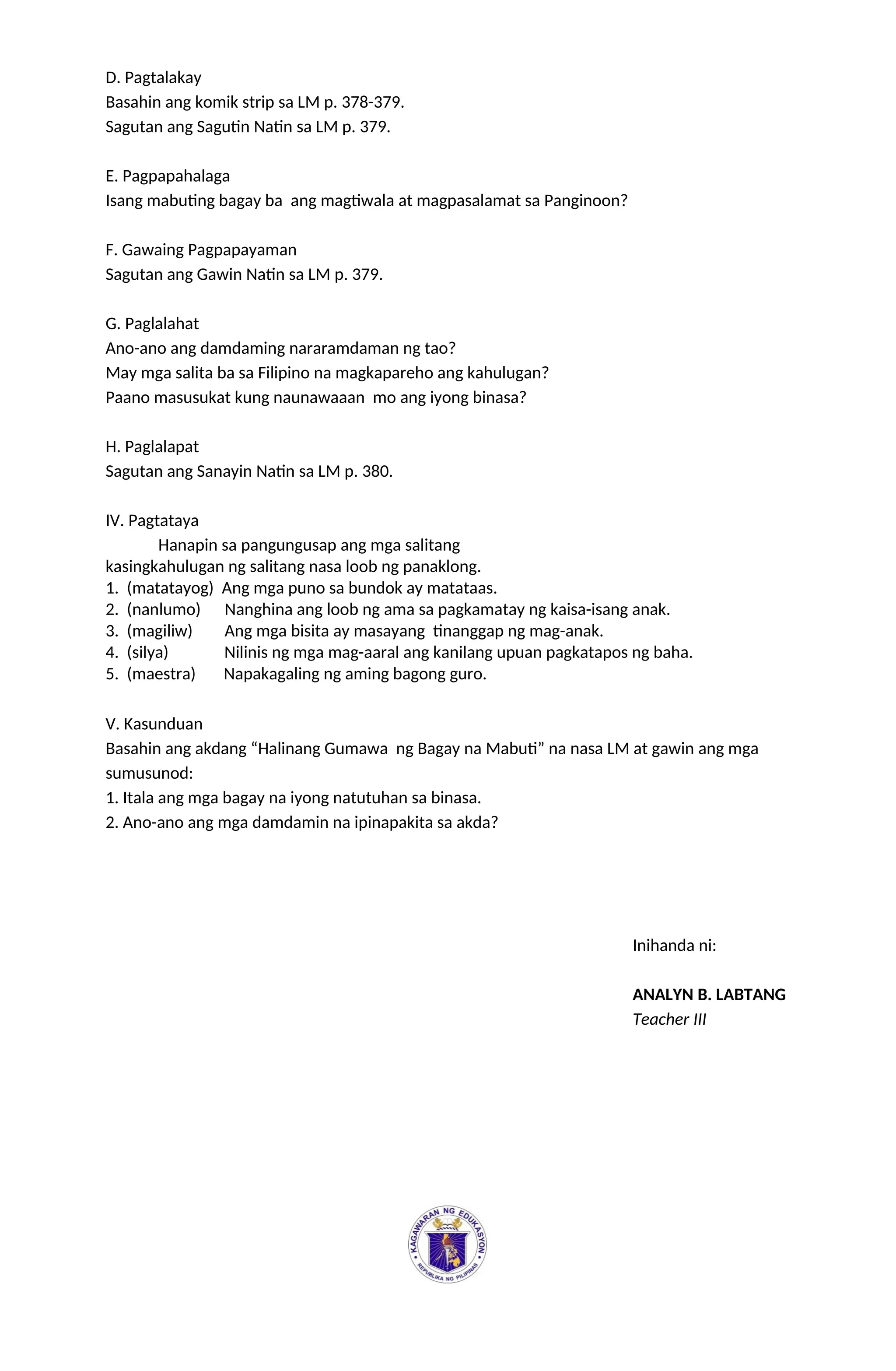 2 CES Grade 2 Filipino Q4 DLP-COT-LP.docx