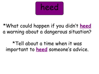 Grade 2 lesson 1 vocabulary powr point | PPT