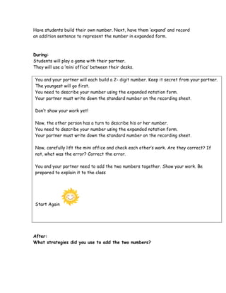 Grade 2 lessons on number | DOCX