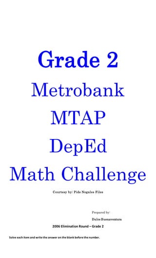 Grade 2 mtap reviewer | PDF