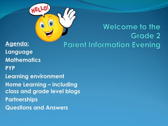 Grade 2 parent information session 2011 12 | PPT