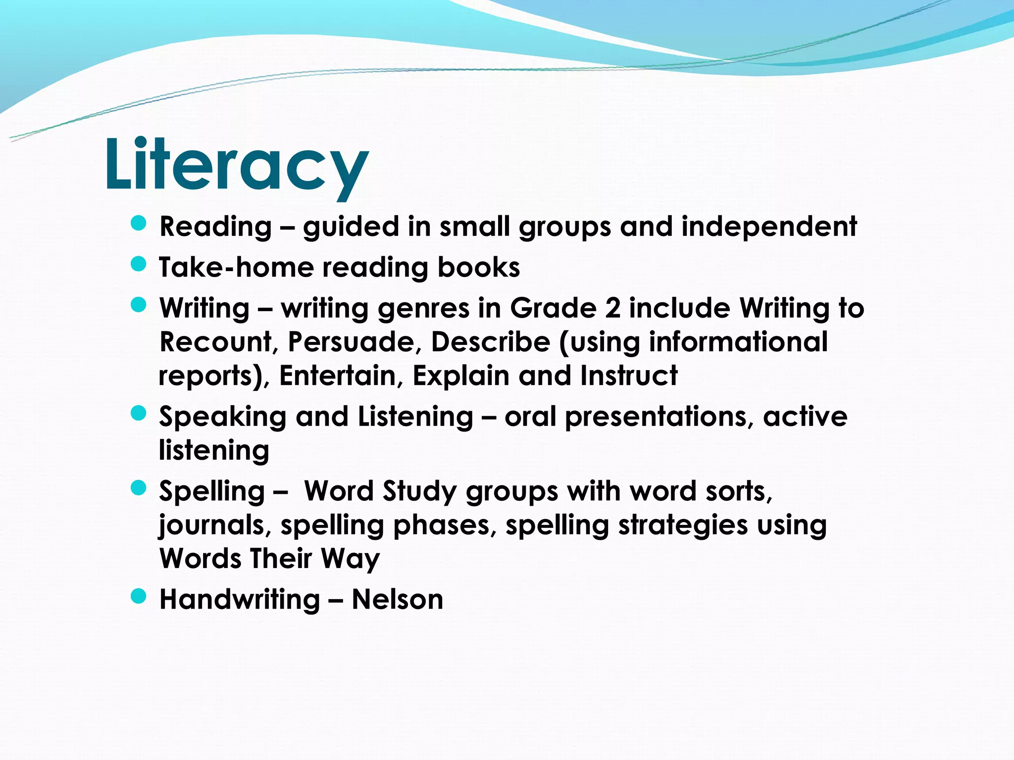 Grade 2 Parent Information Session 2012 13 | PPT