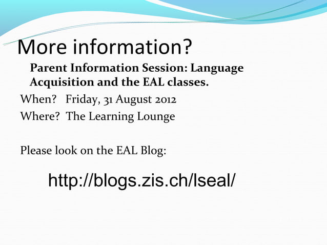 Grade 2 Parent Information Session 2012 13 | PPT