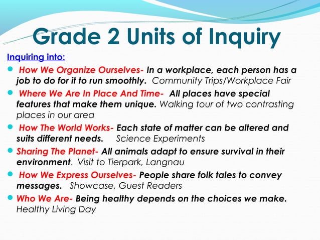 Grade 2 Parent Information Session 2012 13 | PPT