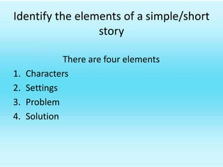 Grade 3 English: Writing a Simple/ Short Story Personal Narrative (Pre ...