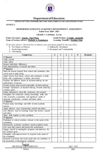 Grade 3 emilio aguinaldo hg-monitoring-and-assesment-tool | DOCX