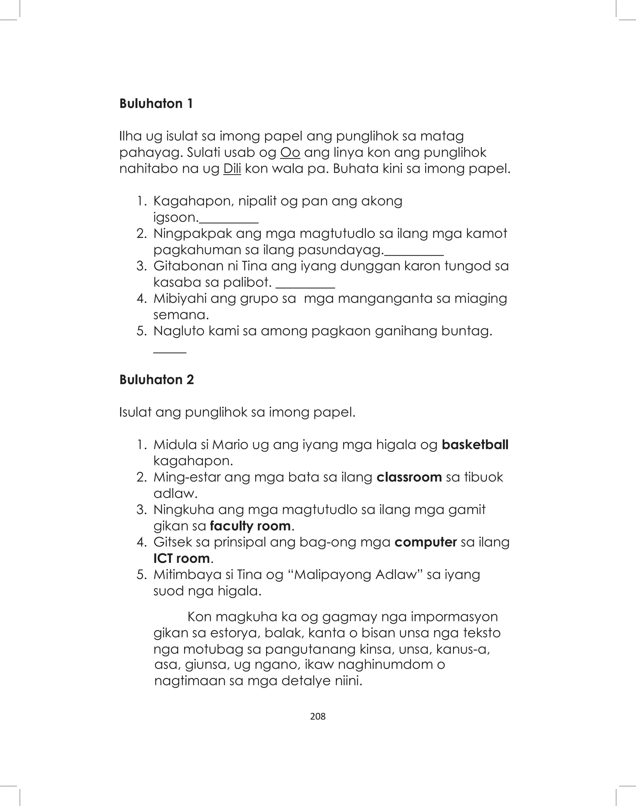 K TO 12 GRADE 3 LEARNER’S MATERIAL IN MTB-MLE Binisaya (MTB – Quarter 3) | PDF