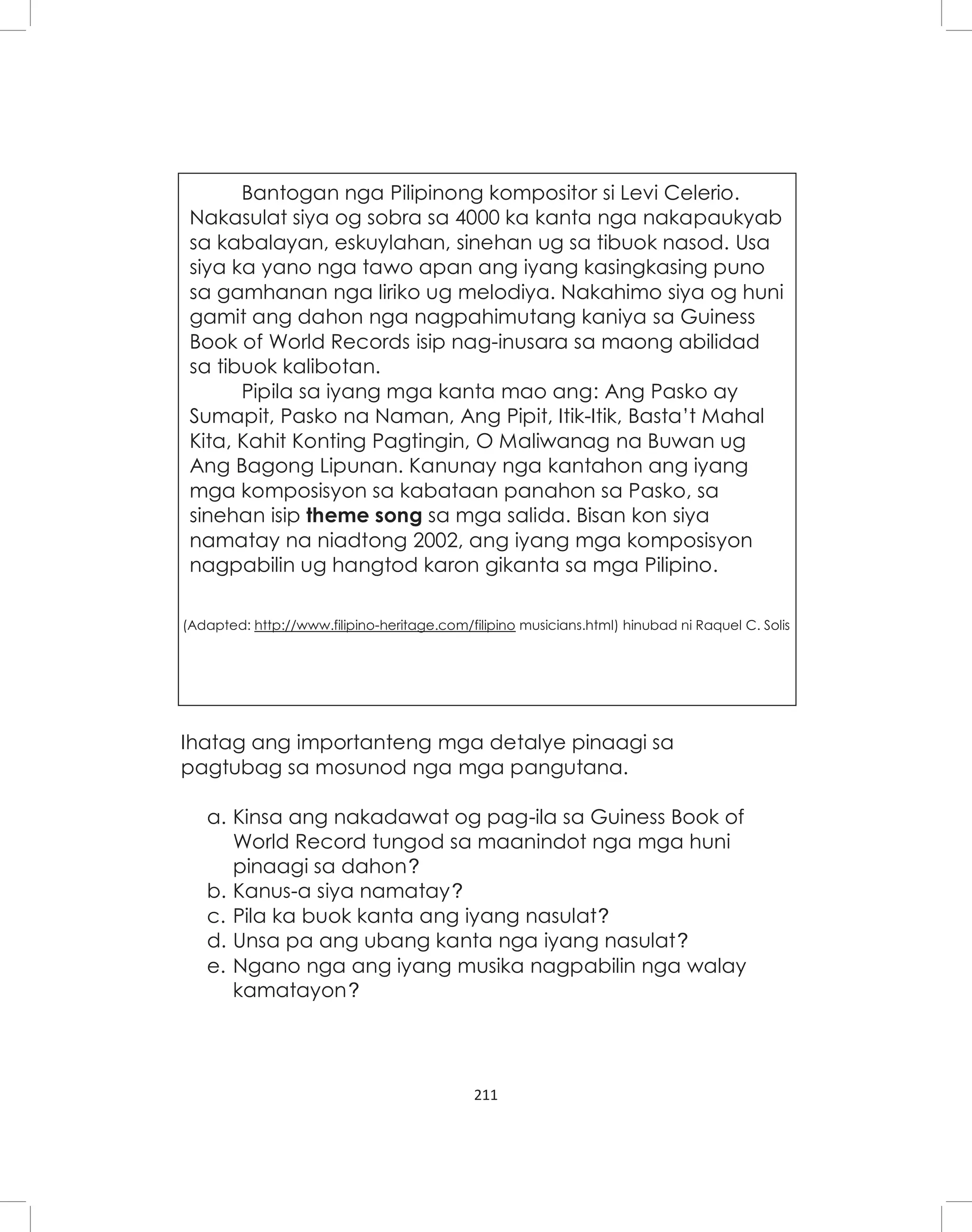 K TO 12 GRADE 3 LEARNER’S MATERIAL IN MTB-MLE Binisaya (MTB – Quarter 3) | PDF | Education