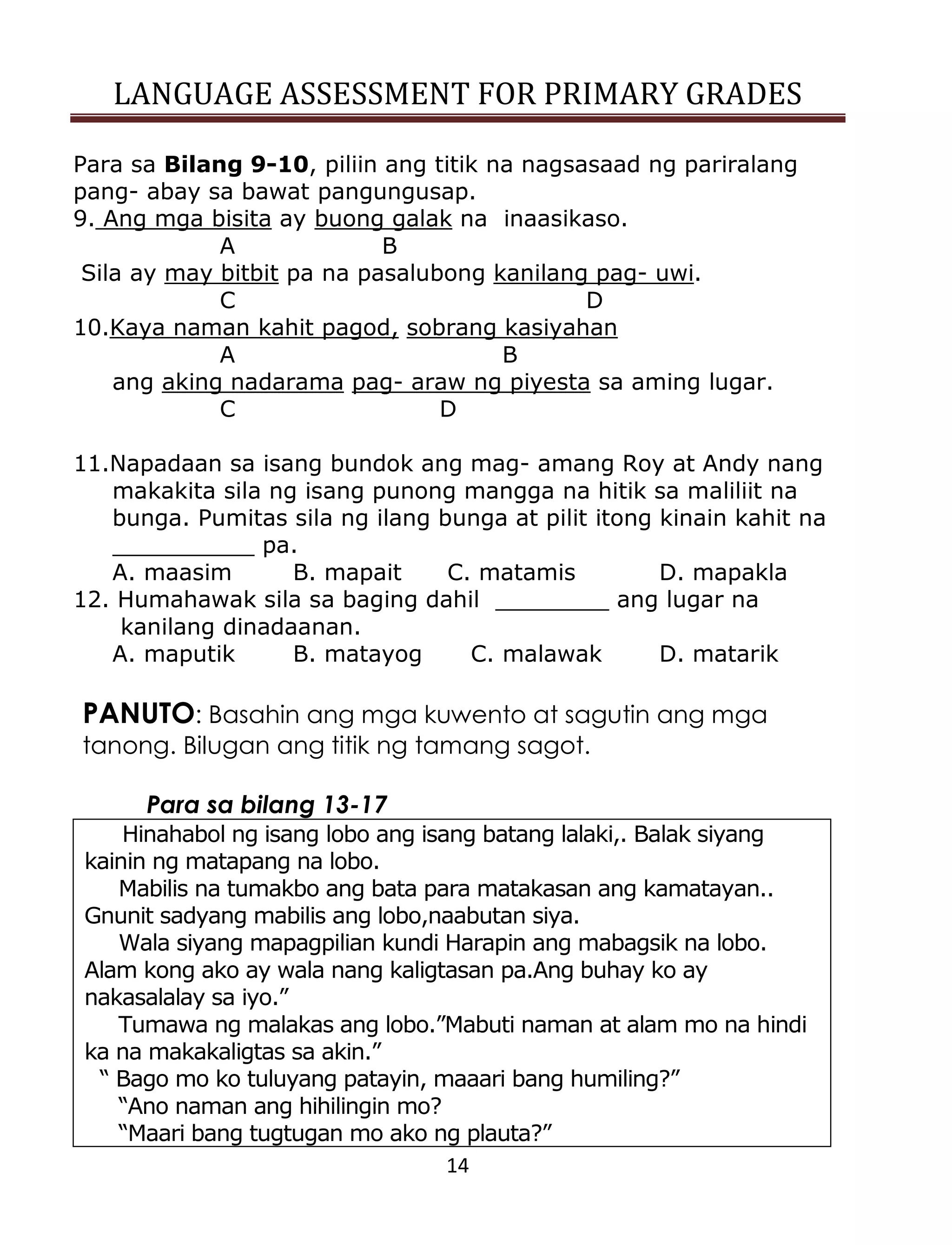 GRADE 3 LAPG Reviewer Filipino and English.pdf