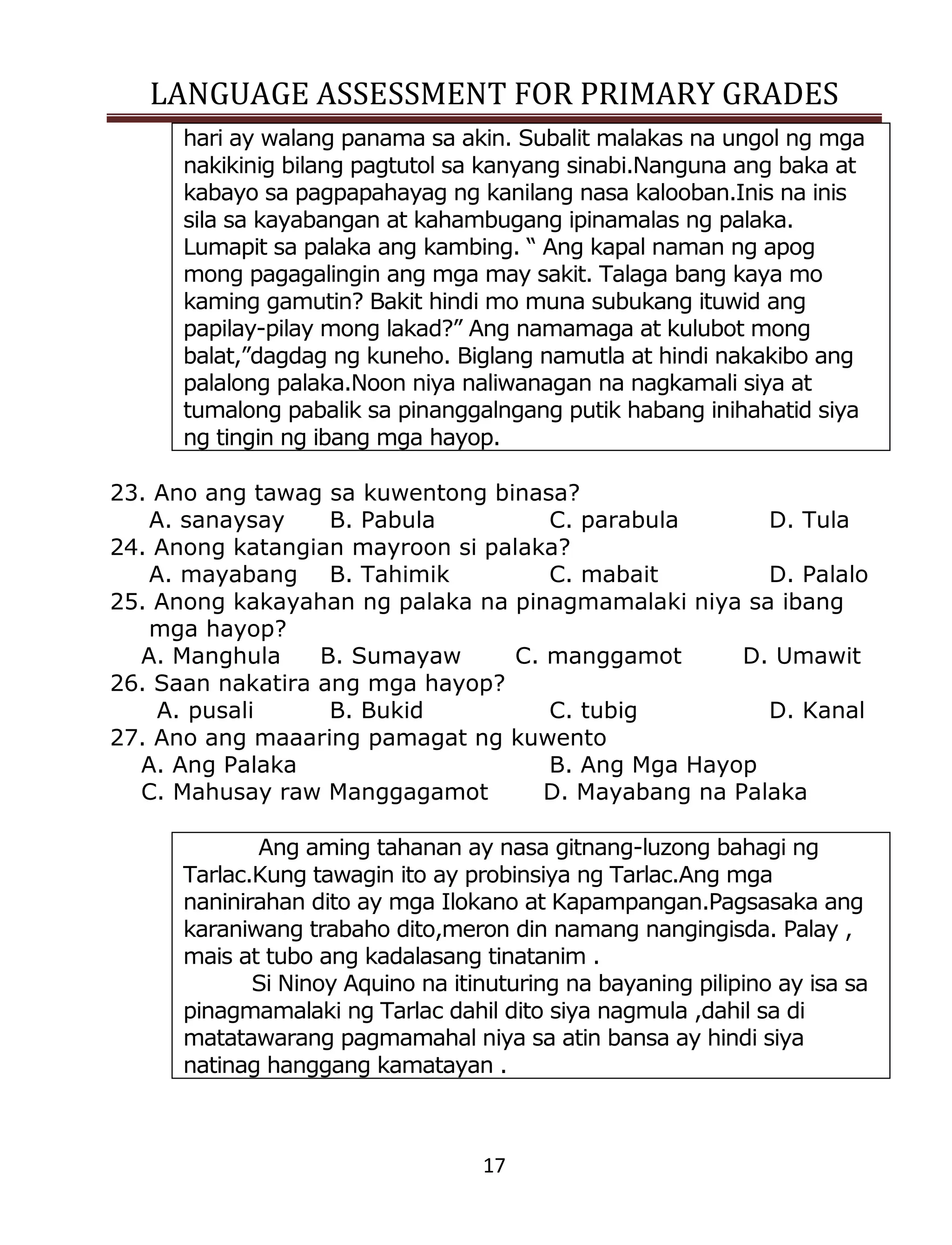 GRADE 3 LAPG Reviewer Filipino and English.pdf
