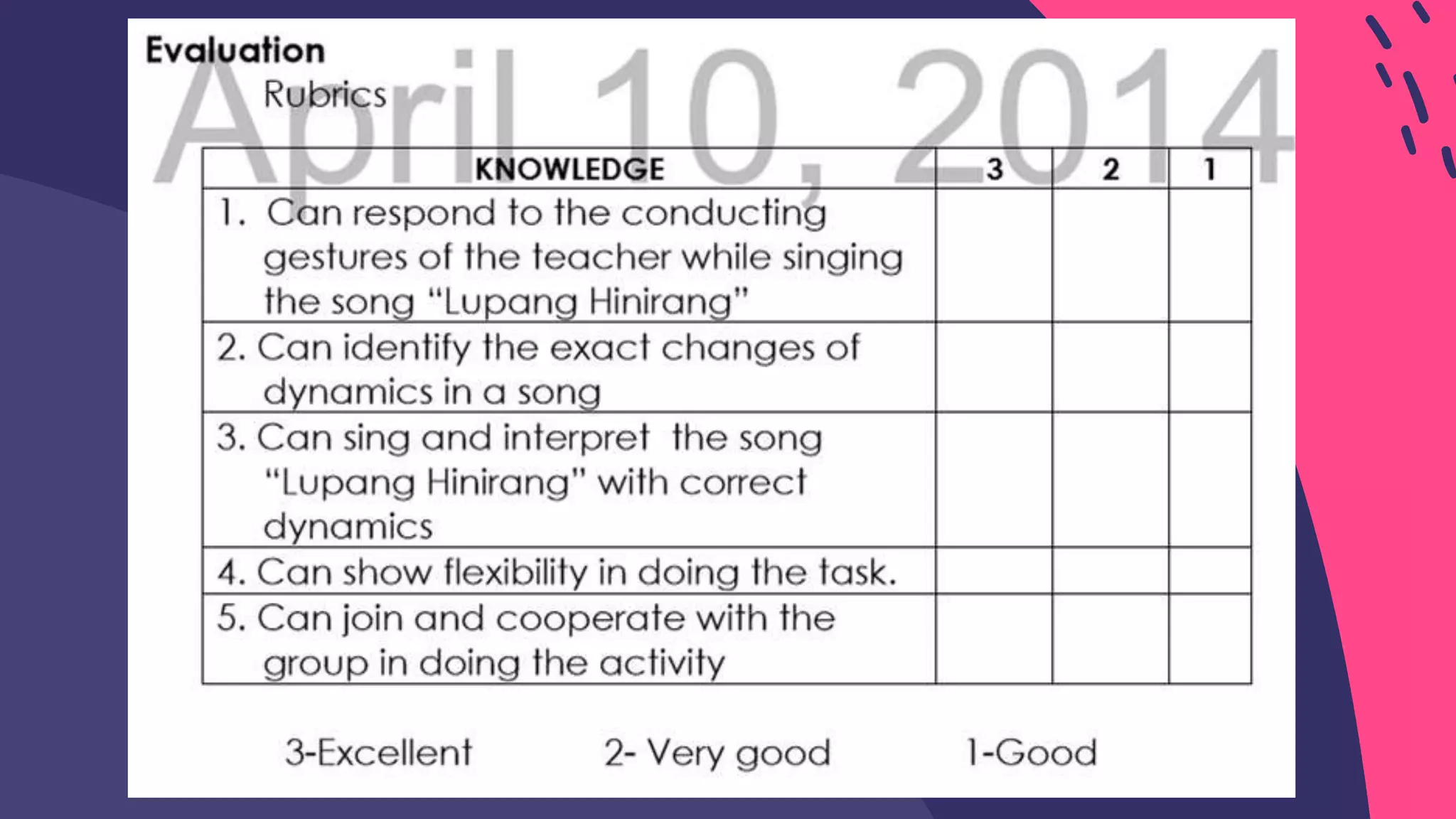 Grade 3 Music and Arts | PPTX