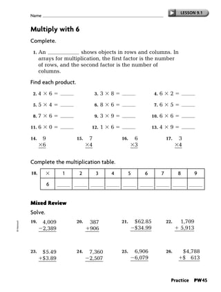 Grade 3 math workbooks | PDF