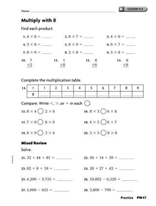 Grade 3 math workbooks | PDF
