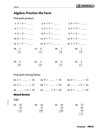 Grade 3 math workbooks | PDF