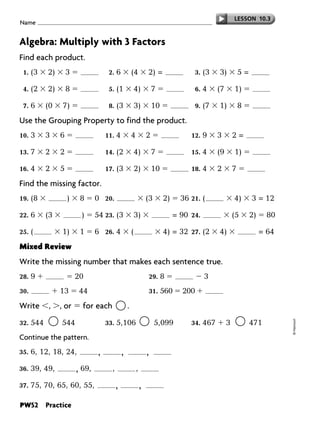 Grade 3 math workbooks | PDF