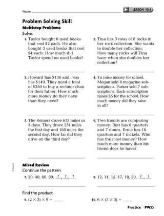 Grade 3 math workbooks | PDF