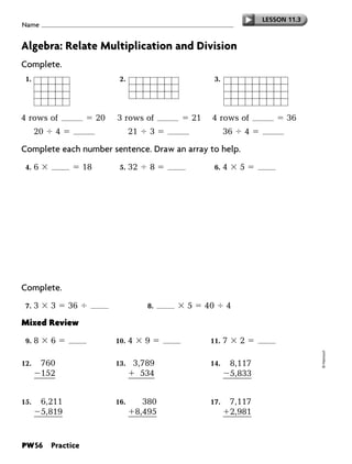 Grade 3 math workbooks | PDF