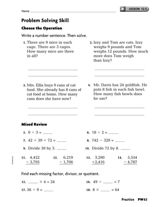 Grade 3 math workbooks | PDF