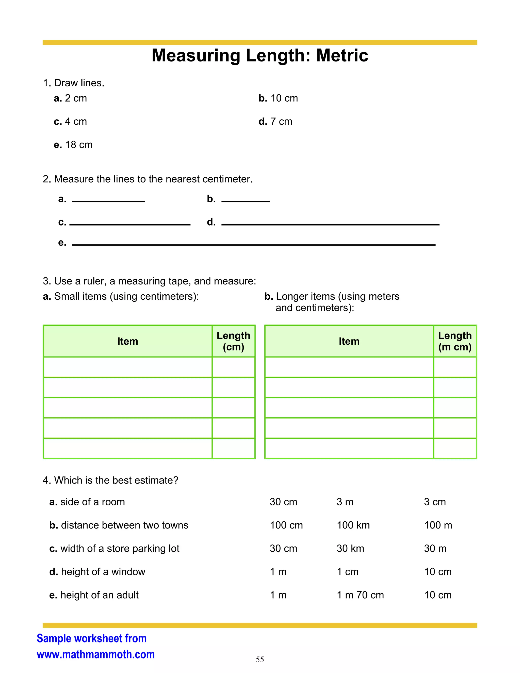 Grade 3 measuring_length_metric | PDF