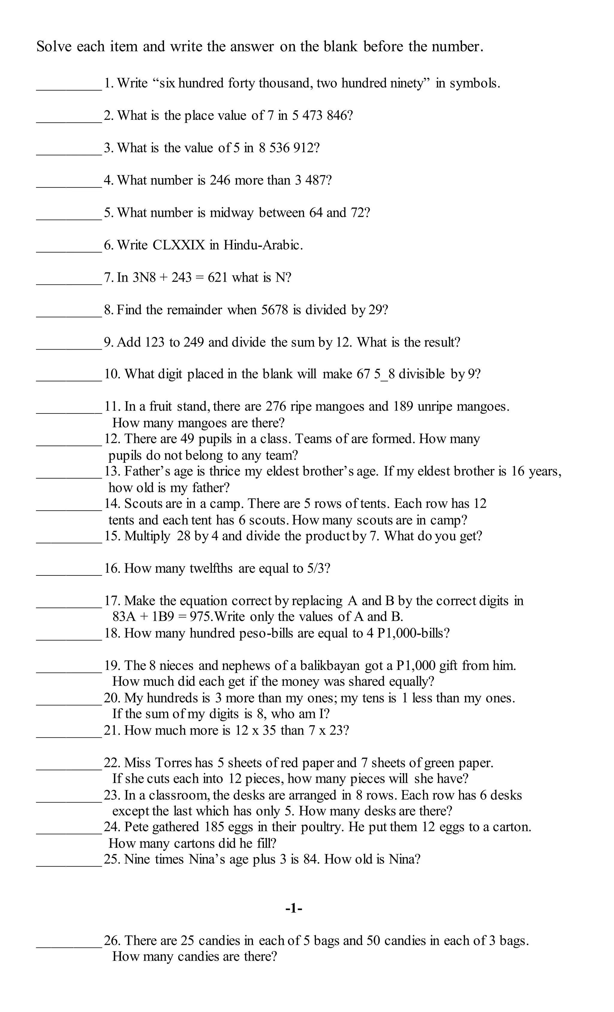 Grade 3 mtap reviewer | DOCX