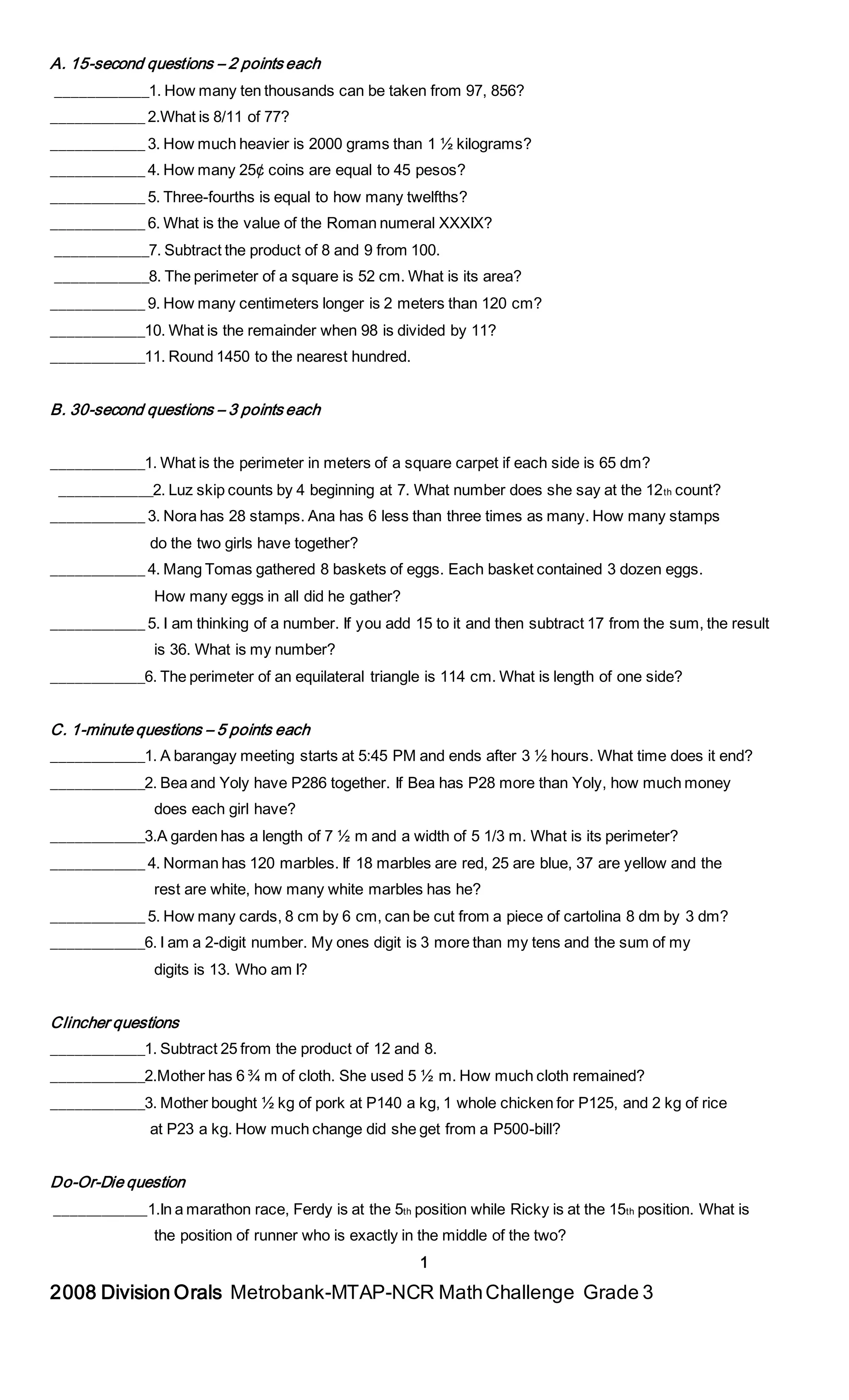 Grade 3 mtap reviewer | DOCX