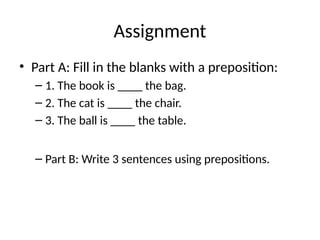 Comprehensive Grade 3 English Lesson on Prepositions and Their Usage | PPTX