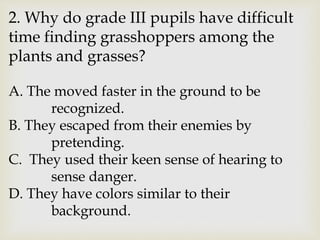 Grade 3 science quiz bee | PPTX
