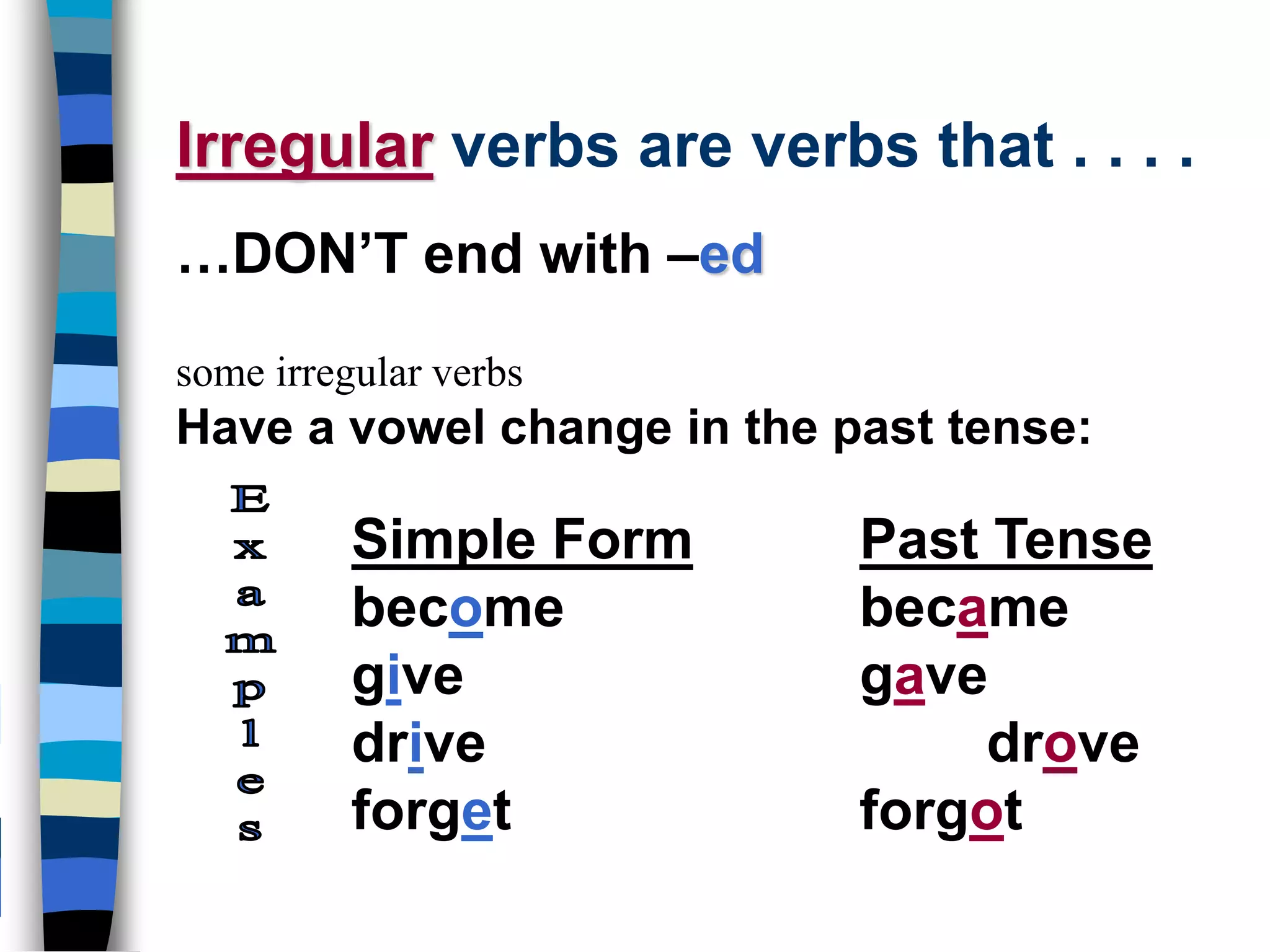 Grade 3 simple past tense of regular verbs | PPT | Free Download